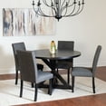 5-Piece Dining Room Set: Cross-Buck Table and 4 Chairs | Black Color ...
