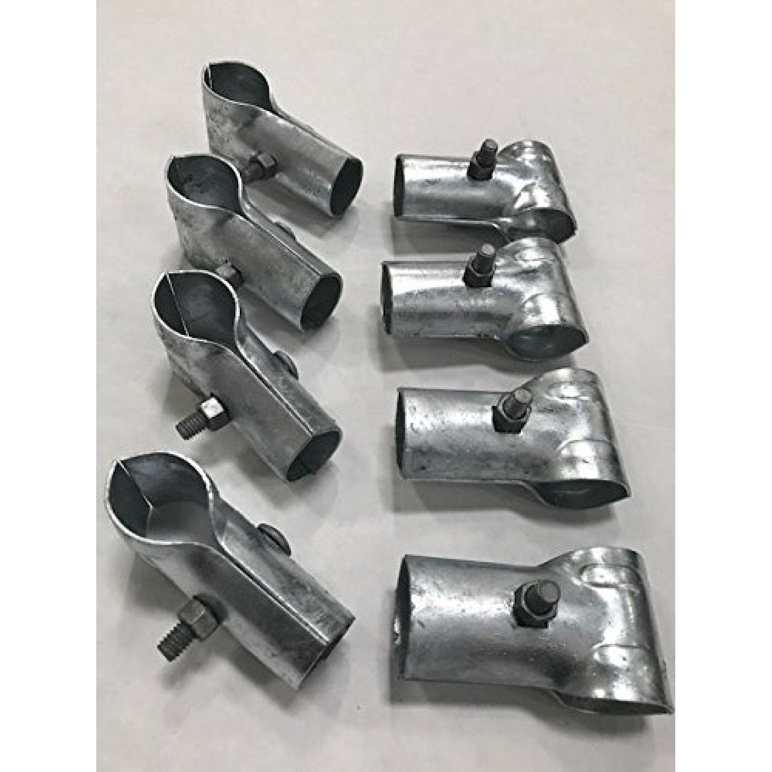 Chain Fence End Rail Clamps with Bolts & Nuts Post 1-7/8" X Rail 1-5/8 ...