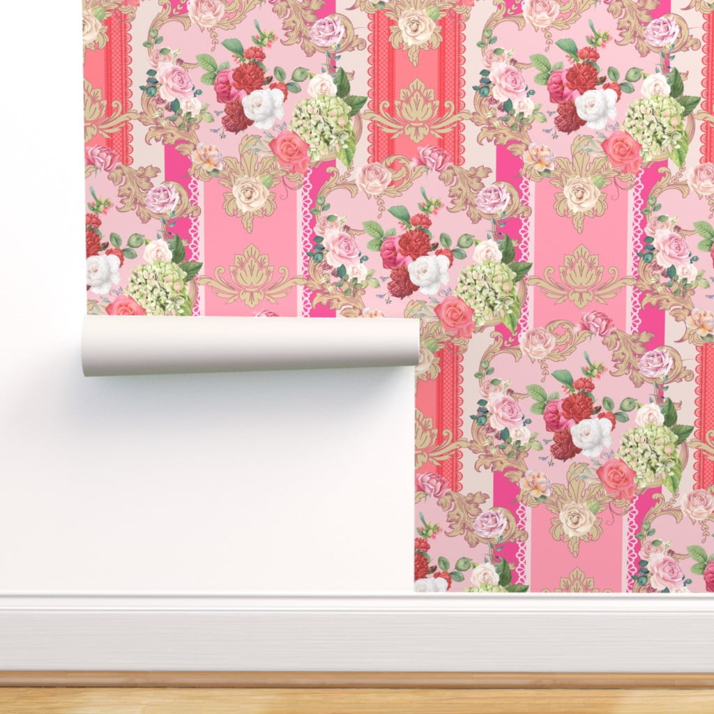 Pink Rococo Wallpaper