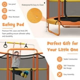 Gymax Indoor Mini Trampoline for Toddlers & Kids, 5FT 3-in-1 Game with ...