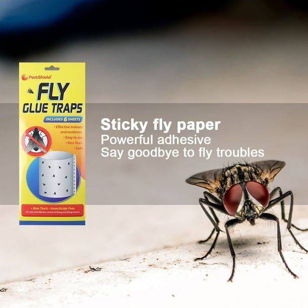 Papel De Moscas Pegajosas Tira de papel desechable para atrapamoscas de ...
