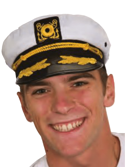 Yacht Captain Hat With Scrambled Eggs Costume White Cap Sailor Gilligan ...
