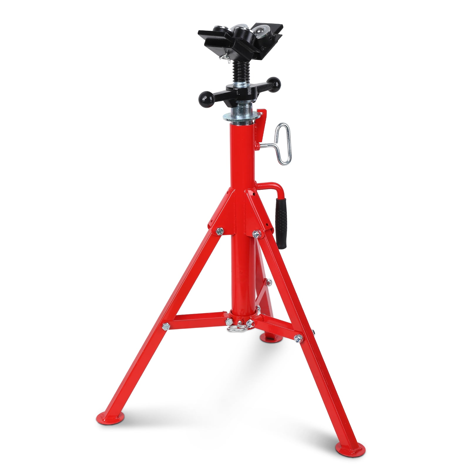 Pipe Stand with 4-Ball Transfer V-Head & Adjustable,Foldable & Portable ...