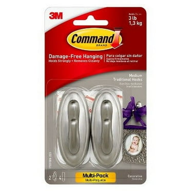 Command Single Point Hook,Molded Plastic,1In,PK2 17304 - Walmart.com