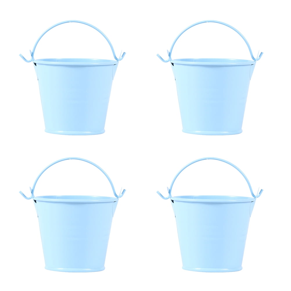 Etereauty Mini Buckets Metal Flower Bucket Pot Small Pails Iron Party ...