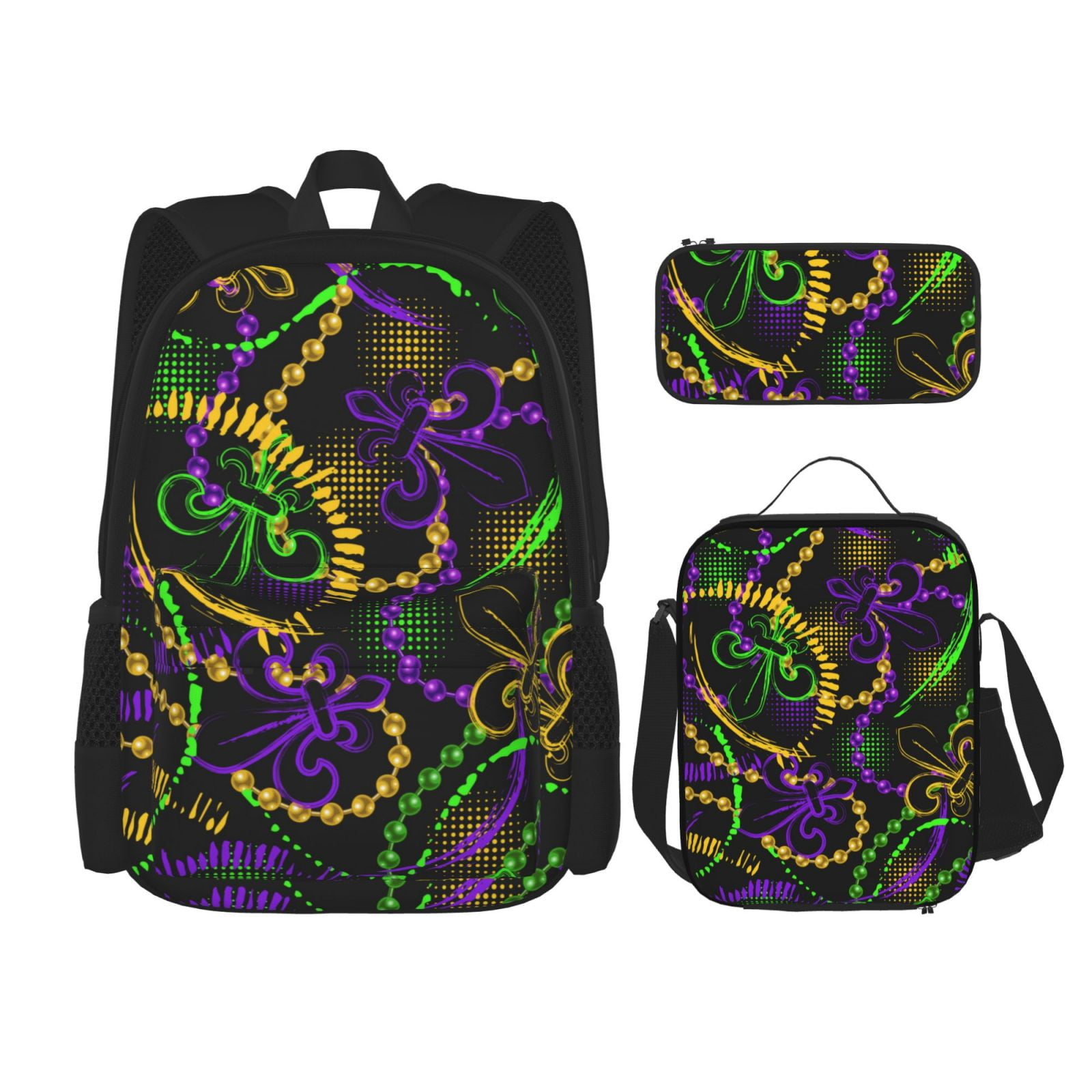 Balery Neon Mardi Gras Mochila Escolar 3 en 1 para Niños - Mochila ...