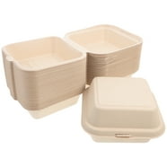 Fit Meal Prep 40 Pack Clear Hinged Plastic Containers - 8x8x3” Single ...