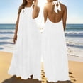 FDGIU Women's 2026 Summer Halter Sleeveless Maxi Dress, Open Back Tie ...