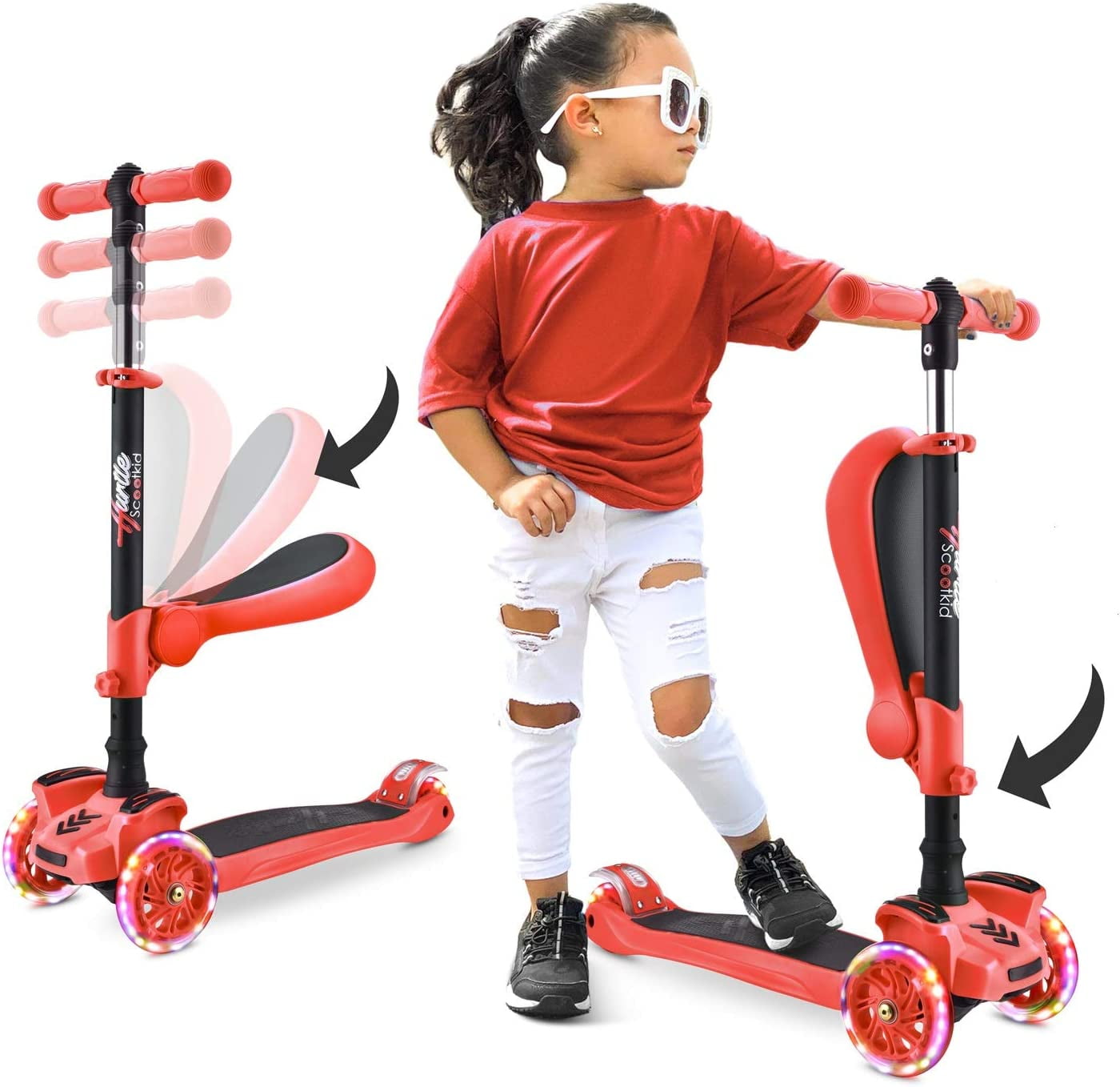 Hurtle HURFS38R ScootKid Mini Kids Toy Scooter (Red) - Walmart.com