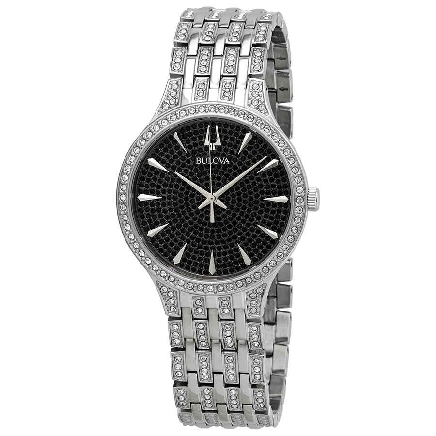 Bulova - Bulova Phantom Black Pave Dial Men's Watch 96A227 - Walmart ...