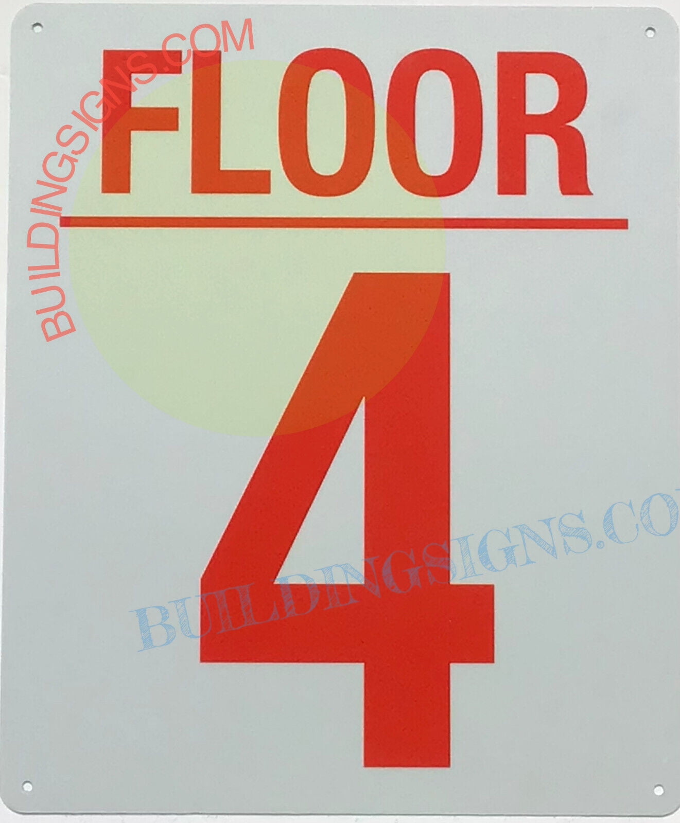 4 FLOOR SIGN (10x12,White,Aluminum) -ref21022 - Walmart.com
