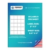 Premium Label Supply White Sticker Square Labels – 2” x 2" – Laser ...