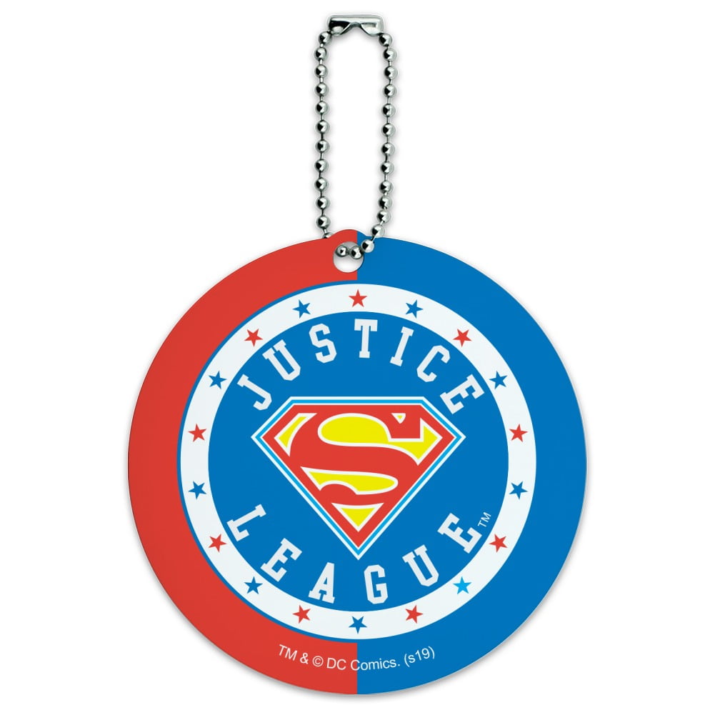 Justice League Superman Athletic Logo Round Luggage ID Tag Card ...