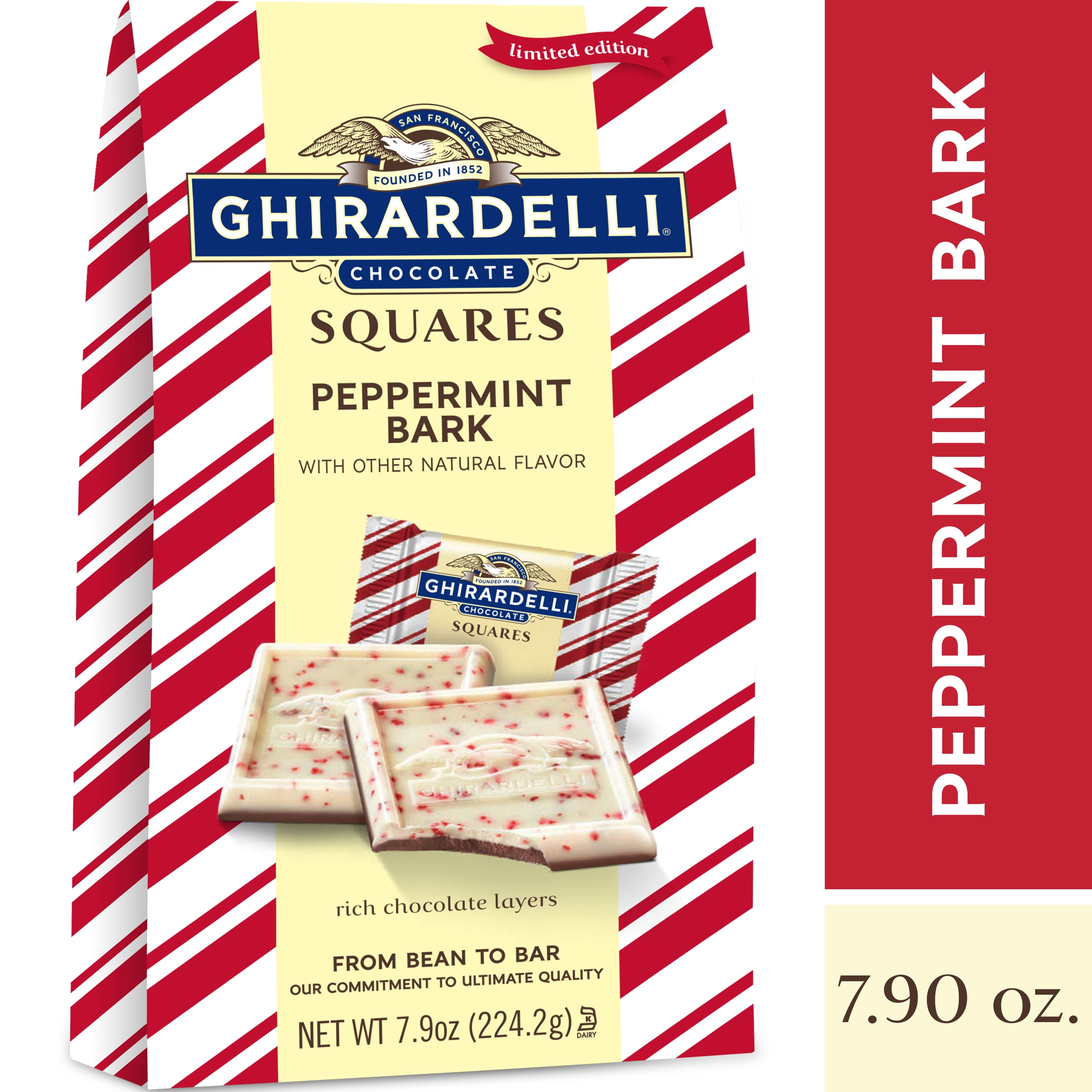 GHIRARDELLI Peppermint Bark Chocolate Squares, 7.9 OZ Bag – Walmart ...