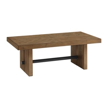 Intercon Furniture Eden 52" Modern Wood and Metal Coffee Table in Brown ...