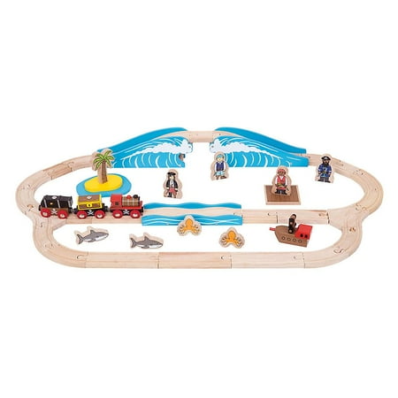 Rail Wooden Pirate Train Track Play Set Railway Accessories-- | Walmart ...