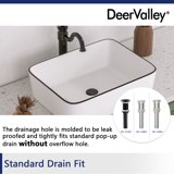 DeerValley DV-1V0002 Bathroom Vessel Sink 19" Retangular Vanity Sink ...
