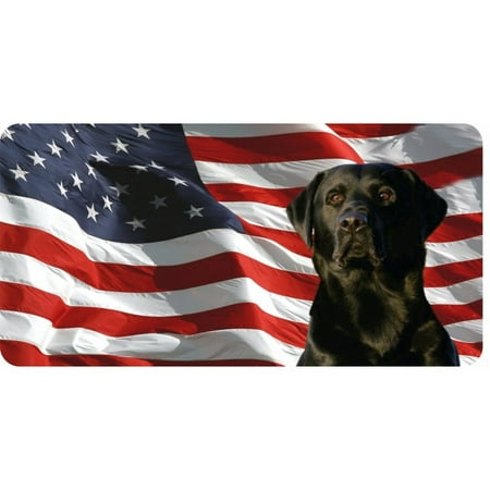 Black Lab On U.S. Flag Photo License Plate | Walmart Canada