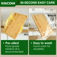Kikcoin Cutting Board Set of 3, Bamboo Chopping Boards for Kitchen, Heavy Duty Wooden Serving ...