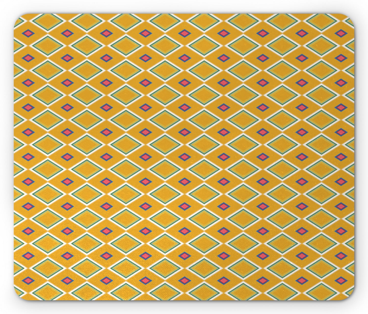 Geometric Rhombus Mouse Pad, Demonstration of Continued Colorful ...