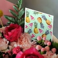 3drose, Pineapples and Watermelon Slices on an Aqua Background Pattern ...
