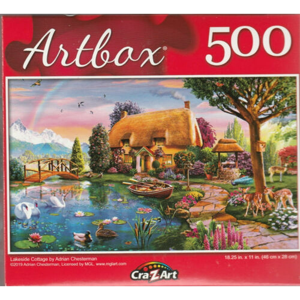 Cra-Z-Art Artbox 500 Piece Jigsaw Puzzle - Lakeside Cottage by Adrian ...