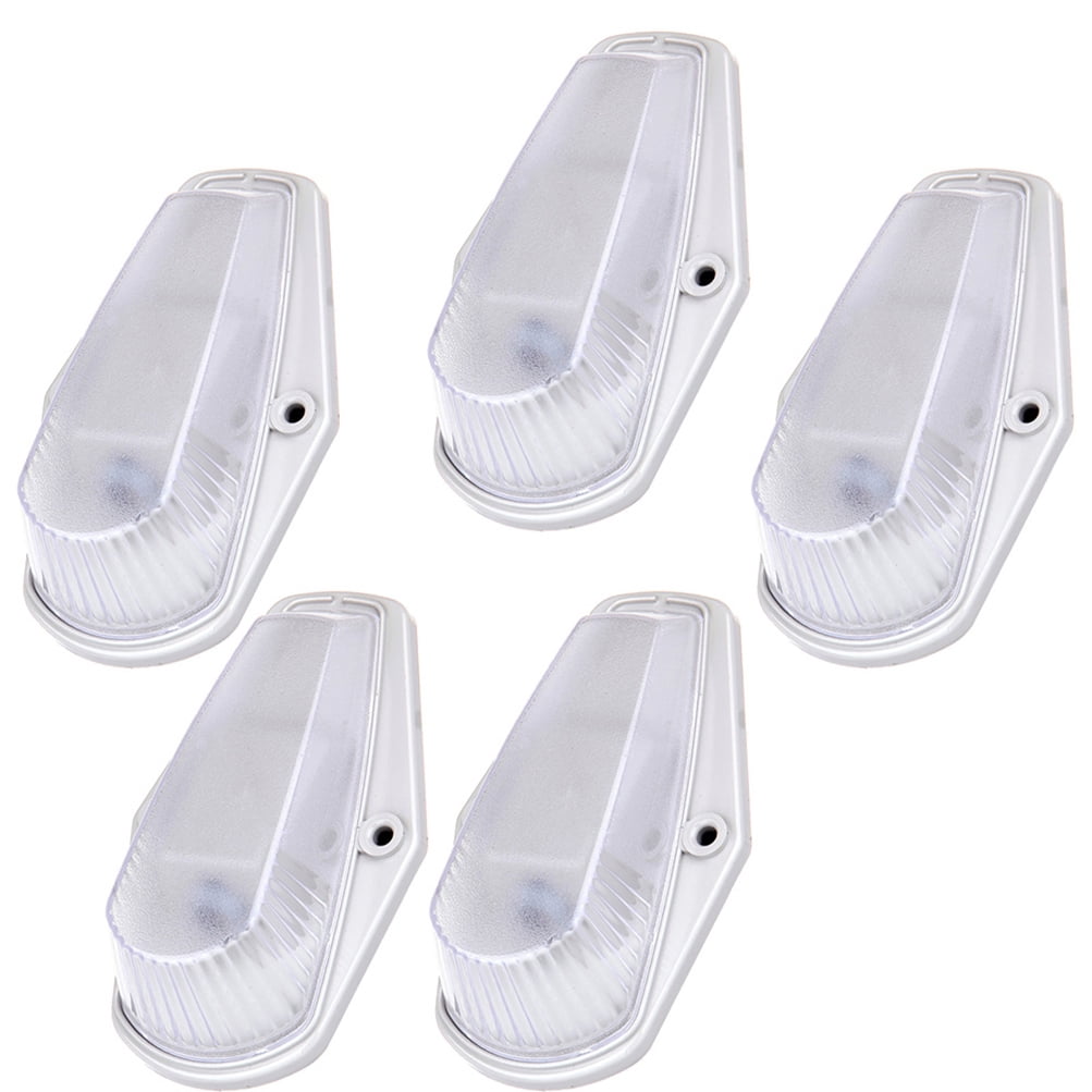 CCIYU 5 Pack Roof Cab Marker Clearance Light Clear Covers w/Base ...