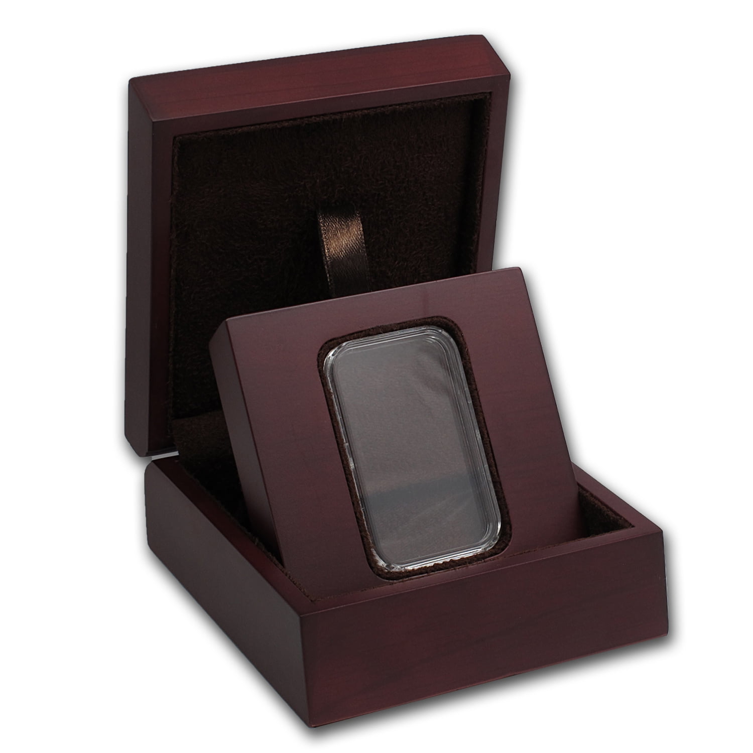 APMEX Wood Gift Box - 1 oz Silver Bar (w/Air-Tite Capsule) - Walmart.com