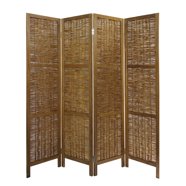 3 Panel Wooden Screen with Woven Reinforced Yarn, Multicolor - Walmart.com