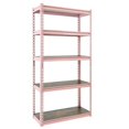 5-Tier Metal Boltless Storage Shelving in Pink & Wooden - Walmart.com