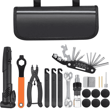 Bicycle Tire Repair Kit | Complete Bike Flat Fix Tools with Patches ...