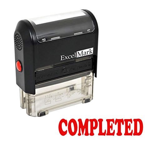 COMPLETED Self Inking Rubber Stamp - Red Ink (42A1539WEB-R) - Walmart.com