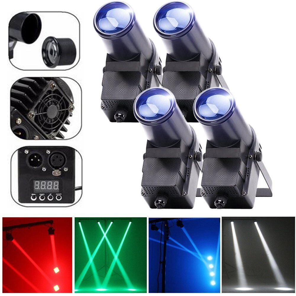 30W RGBW LED Beam Spotlight DMX Lighting Stage Light Party Wedding ...