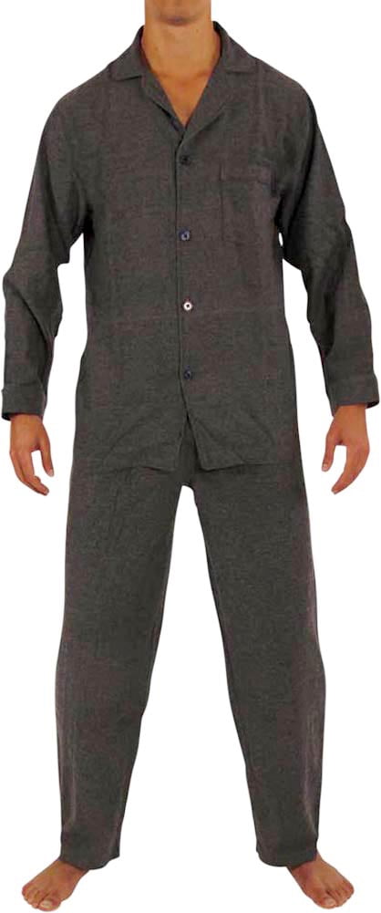 NORTY Mens Flannel Pajama Sets Adult Male Loungewear Sets Grey 2XL ...