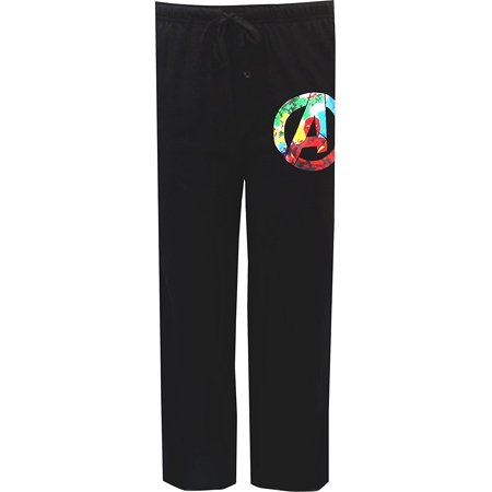 Mad Engine Mens Marvel Comics Avengers Logo Navy Black Lounge Pants ...