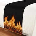 Bed Runner Orange Flames Bedding Scarves Soft Decorative Bed Flag ...