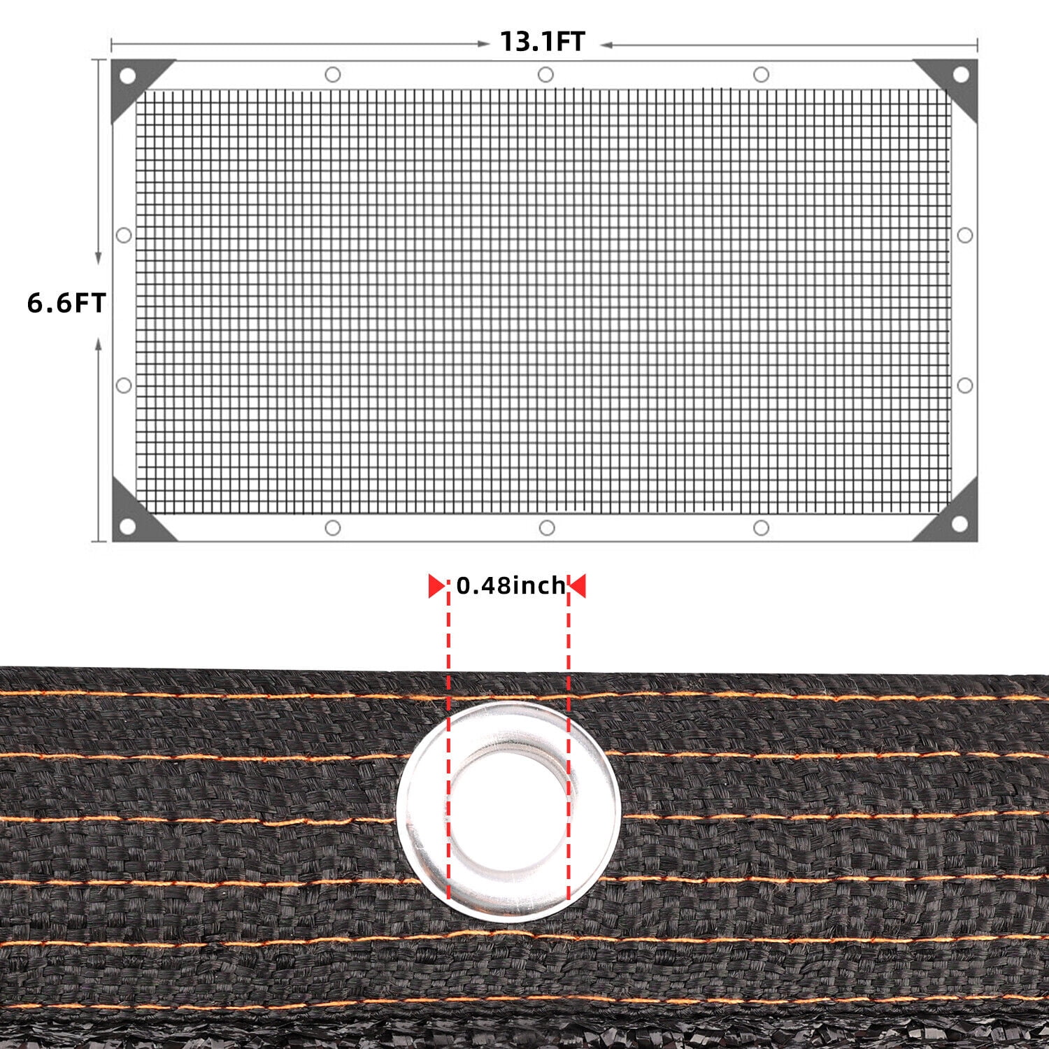 Elegant Choise Anti-UV Sun Shade Net Awnings Sun Shelter Garden Patio ...