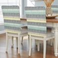 Bohemian Flowers Chair Back Covers Set of 4, Retro Ethnic Abstract ...