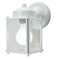 Mainstays 6" Square Outdoor Coach Light Lantern, White,Light Bulb ...