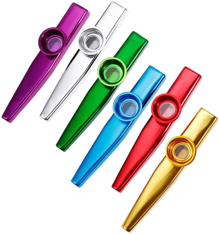 6 Pieces Kazoo Set Made of Metal 6 Kazoo Membrane Metal Kazoo Music In ...
