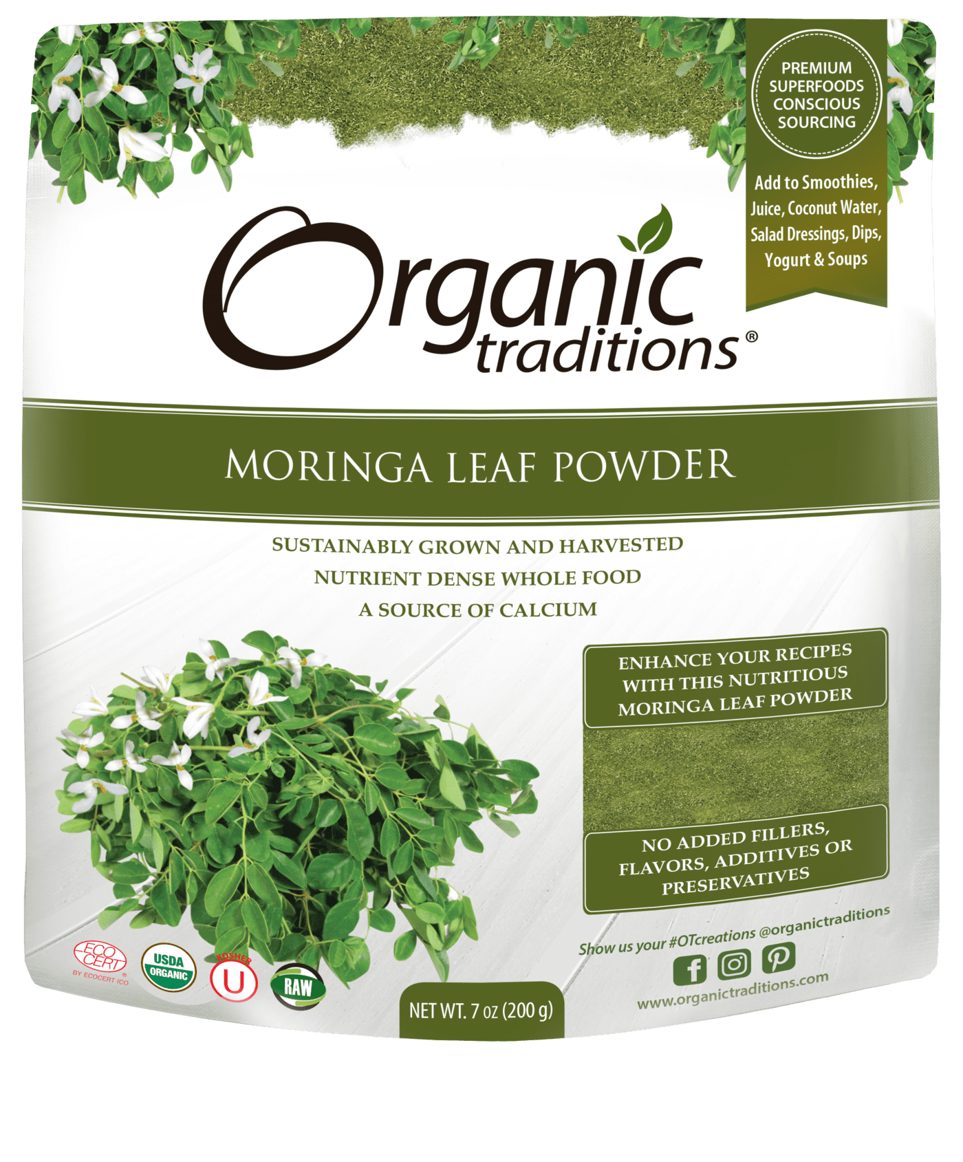 Organic Traditions, Moringa Leaf Powder 7oz - Walmart.com