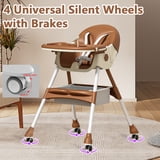 4-in-1 Baby Highchair, Adjustable Toddler Feeding Table with 5-Point ...