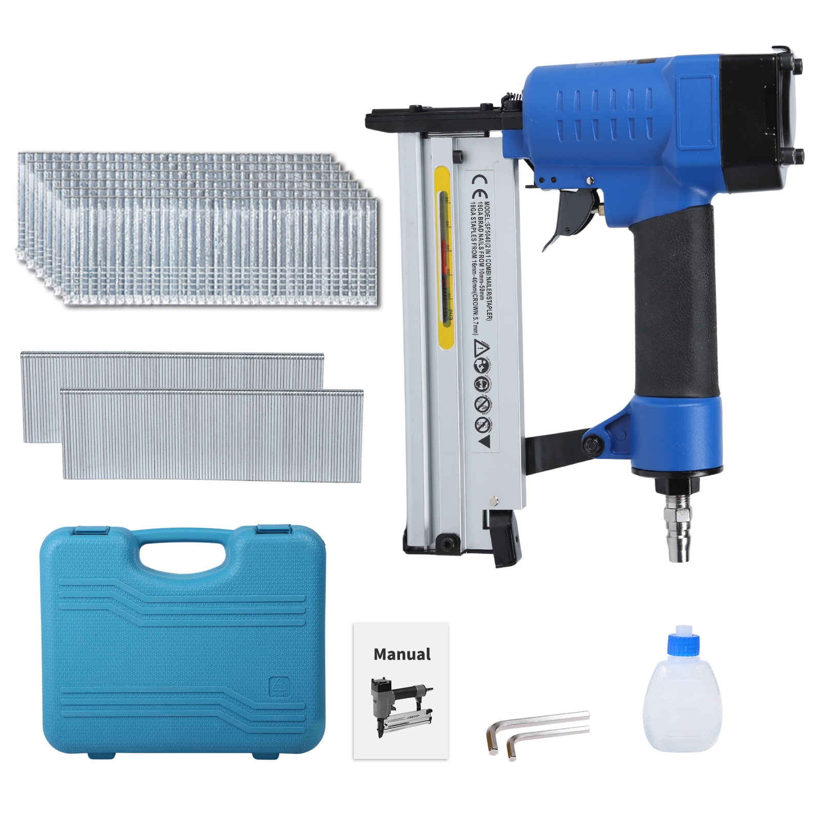 SF5040 Pistola de clavos neumática Clavadora neumática 2 en 1 Pistola ...