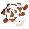 Glory To Dog Roly-Poly Cow Plush Dog Toy with Krinkle and Squeaker ...