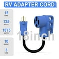 EPICORD 15 Amp to 50 Amp RV Converter Cord, Universal Adapter with LED ...