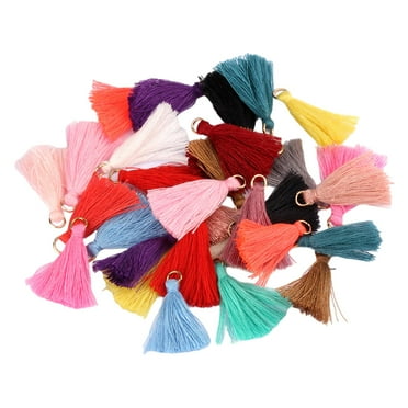 5/10Pcs Silky Handmade Tassels with Silver Cap Mixed Color Tassels DIY ...
