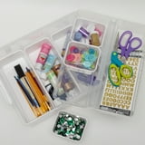 Everything Mary 7-Piece Clear Plastic Craft and Hobby Storage Container ...