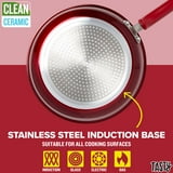 Tasty Clean Ceramic 10in Non-Stick Aluminum Fry Pan, Red - Walmart.com