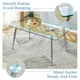 "Sudica 51"" Tempered Glass Dining Table for 4-6, Modern Rectangular ...