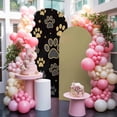 7.2FT Arch Backdrop Covers, Yellow Black Dog Paws Wedding Arch Cover ...